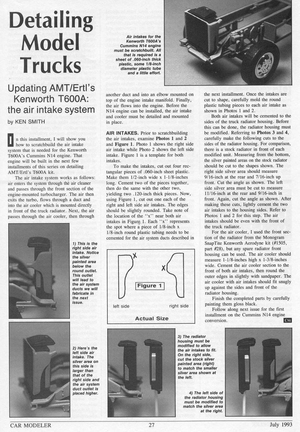 CM20 July 1993, Updating AMT's KW T600; the air-intake system. album ...