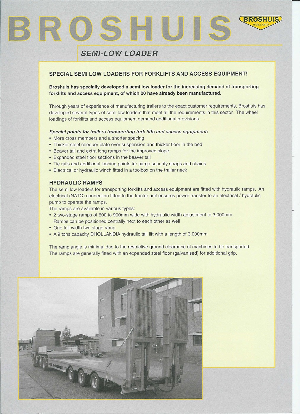 Photo: Broshuis Lowloaders | Broshuis various trailers album | Dutch ...