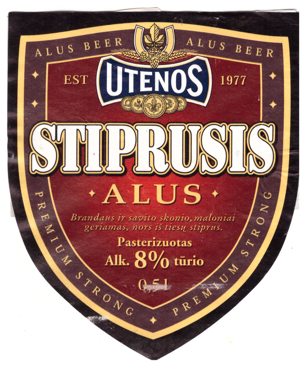 Utenos Alus Logo Utenos Šviesusis Alus 5.0% Švyturys Utenos Alus