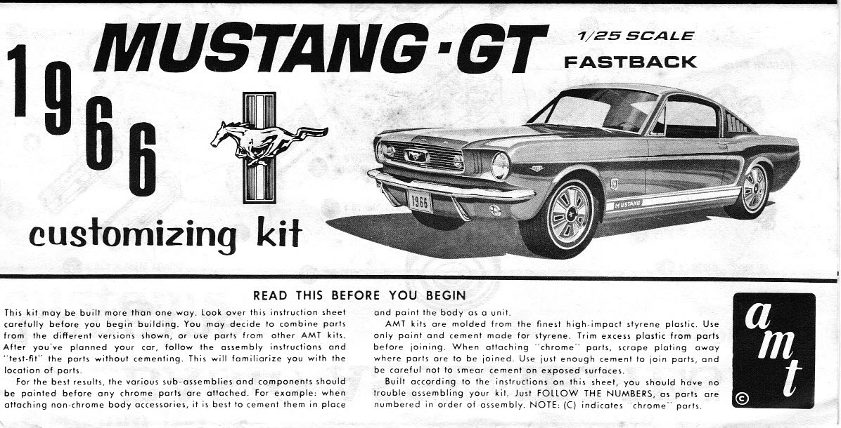 Photo: AMT 1966 Ford Mustang GT Fastback 002 | AMT #???? 1966 Ford ...