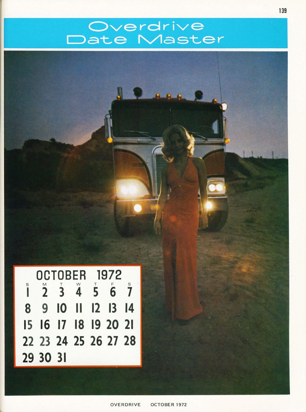 Photo: October 1972 Date Master 1 | 10 Overdrive Magazine October 1972 ...