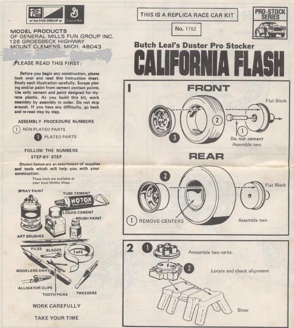 Photo: California Flash 1972 Duster kit 1 1752 225 | MPC Butch Leal's ...