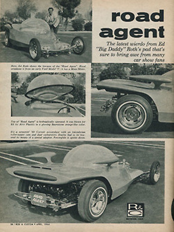 Photo: ROTH'S ROAD AGENT COVER OF ROD & CUSTOM APRIL 1964 | ED ROTH'S ...