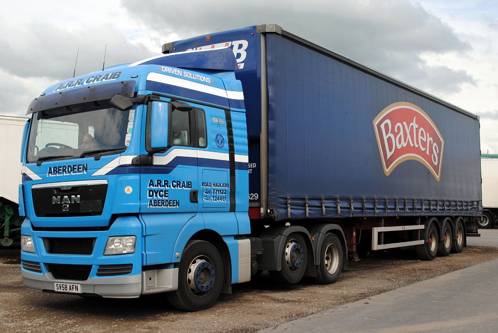 Photo: SV58 AFN MAN TGX 26.440 6x2 unit | A. R. R.Craib Transport Ltd ...
