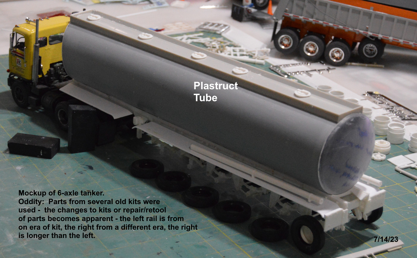 Photo: Mockup 6 axle tanker plastruct body 7 14 23 | What's on the ...