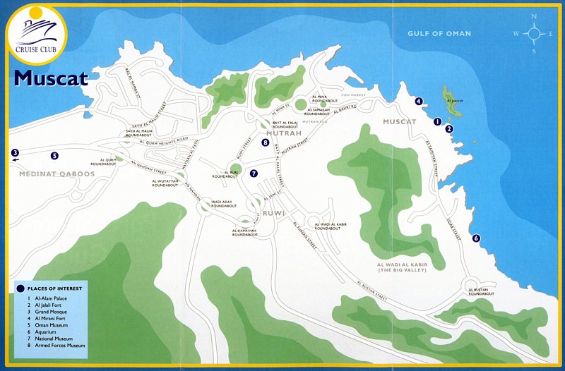 Photo: Muscat [Mutrah] | Port Maps Provided by Costa album | Magwa ...