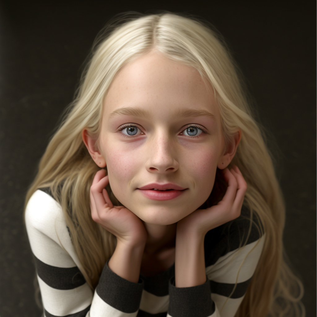 Photo: jacques skinny girl with elfin face pure dark brown eyes with n ...