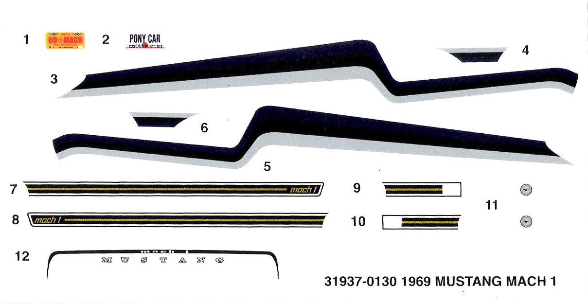 Photo: Decals | AMT 1969 Mustang Mach 1 #31937 album | DRASTIC PLASTICS ...