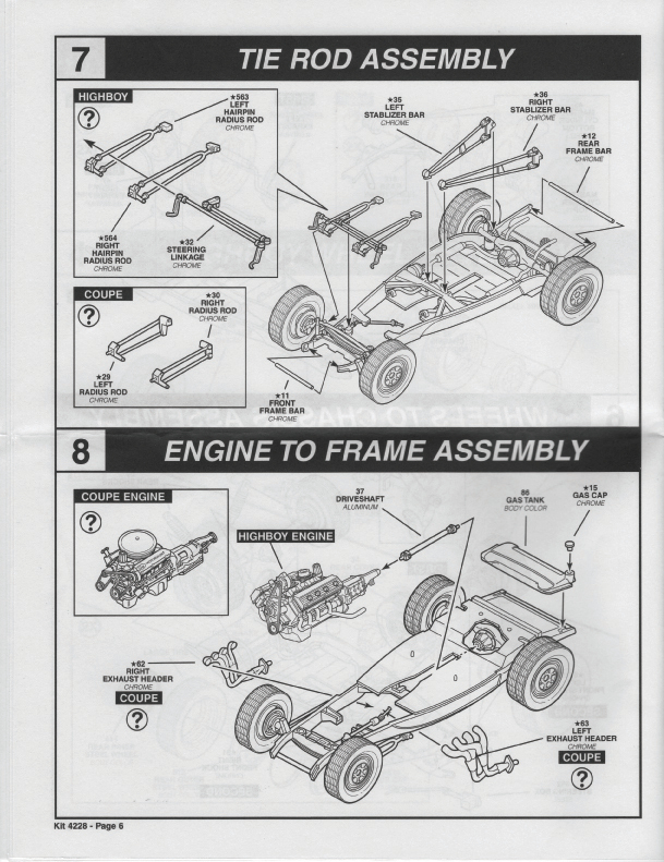 Photo: The Instructions 1-1606 copy | REVELL '32 Ford 5 Window Coupe ...