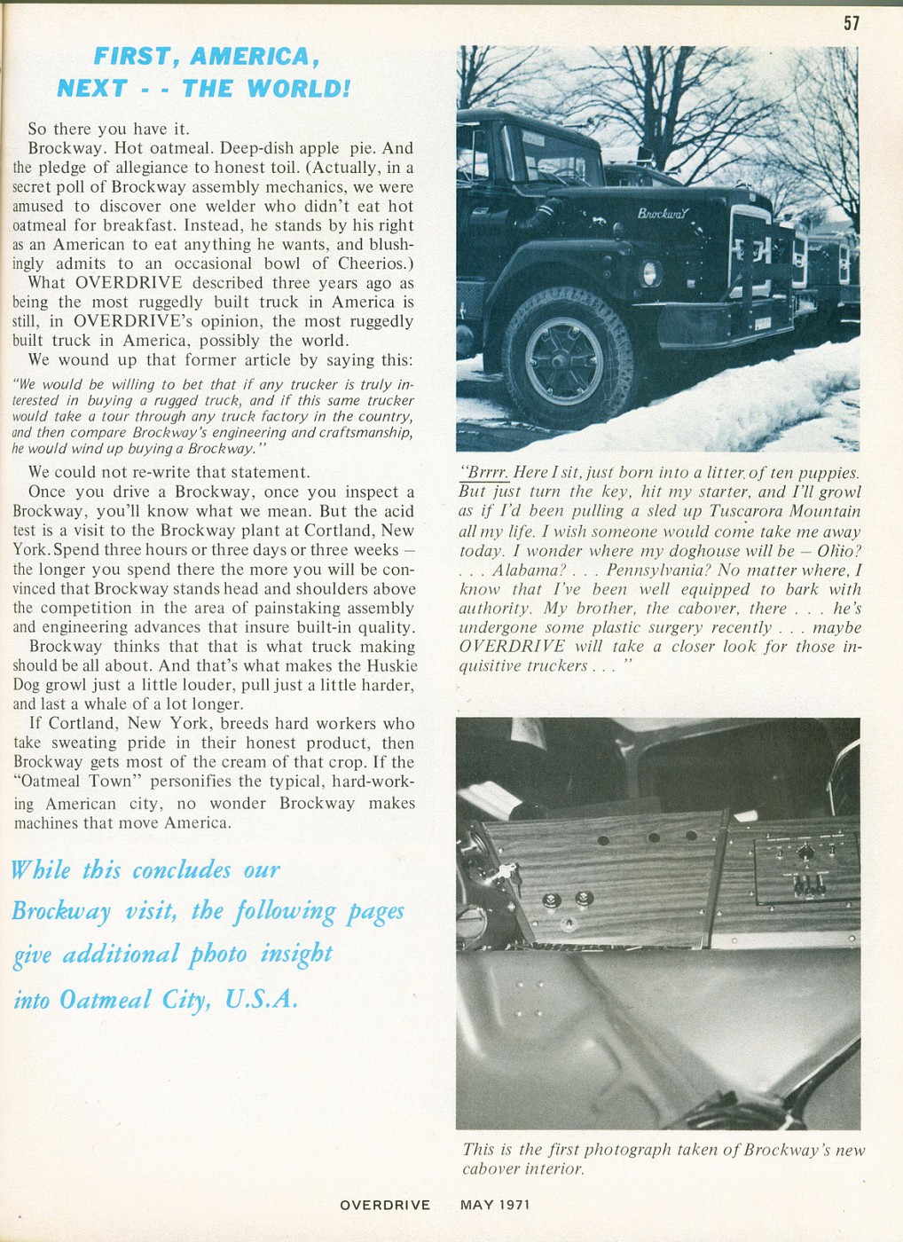 Photo: May 1971 Brockway the most Rugged Truck in the World 22 | 05 ...