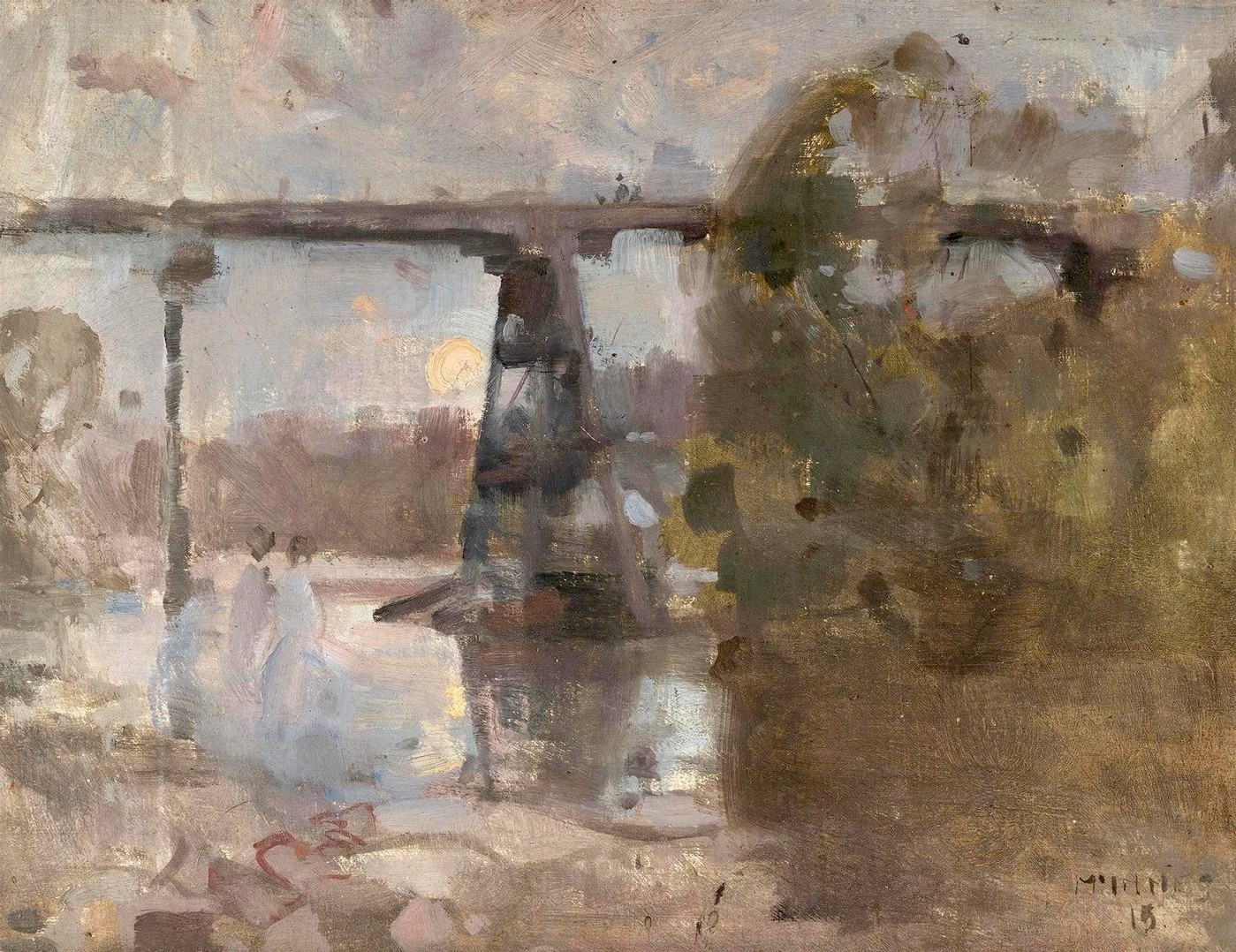 Photo: The Old Warrandyte Bridge, Victoria (1915) | William Beckwith (W ...