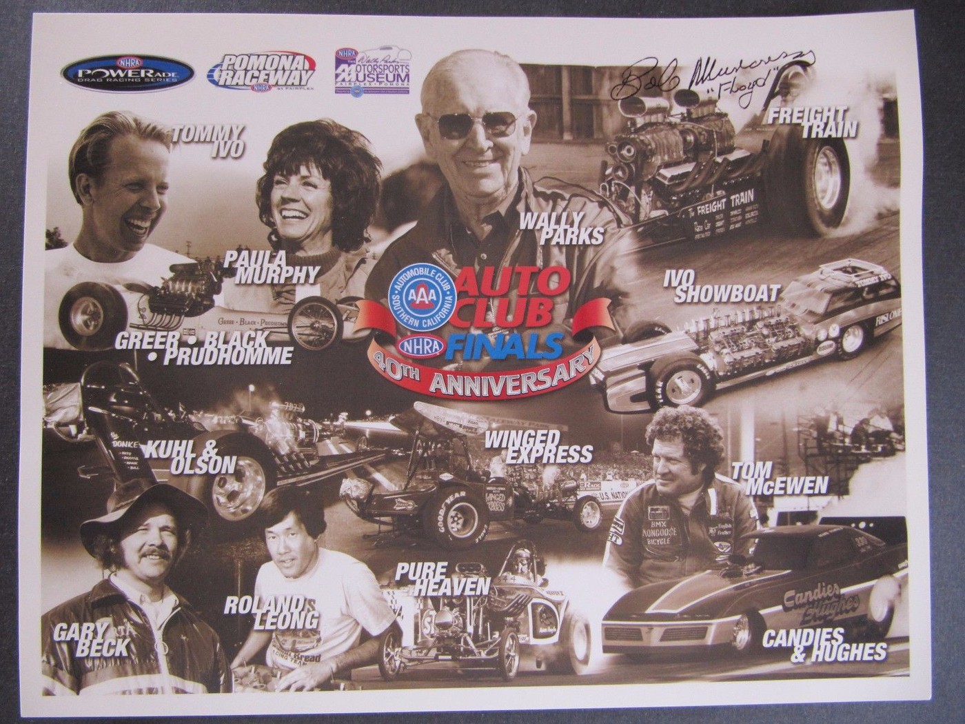 Photo: NHRA FINALS 40 YEAR ANNIVERSARY HANDOUT | DRAG RACE MEMORABILIA ...