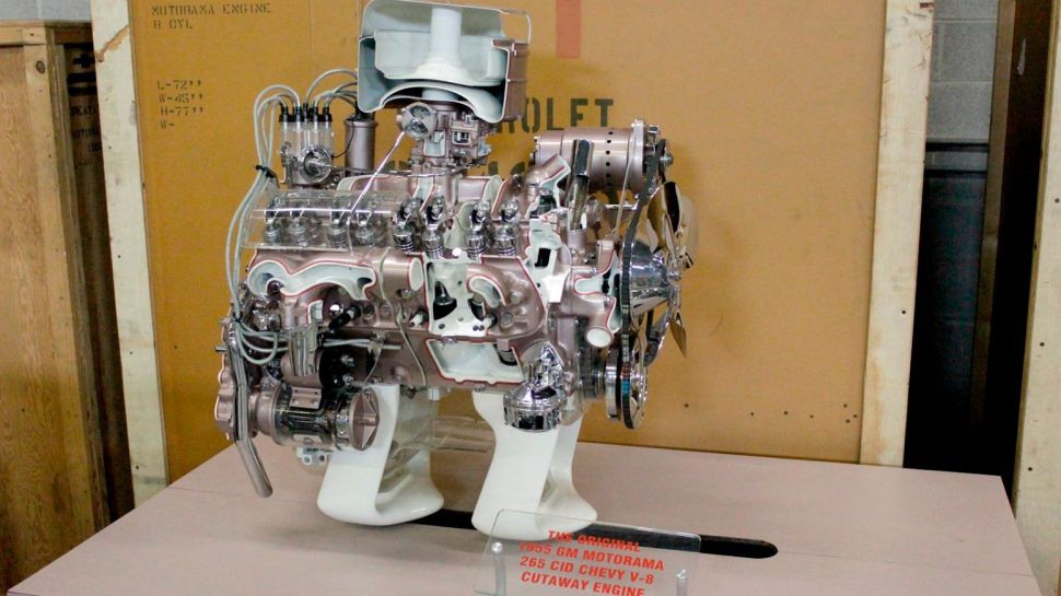 Photo: 1955 Chevrolet cutaway displays (3) | DRAWINGS,ART WORK & CUT ...