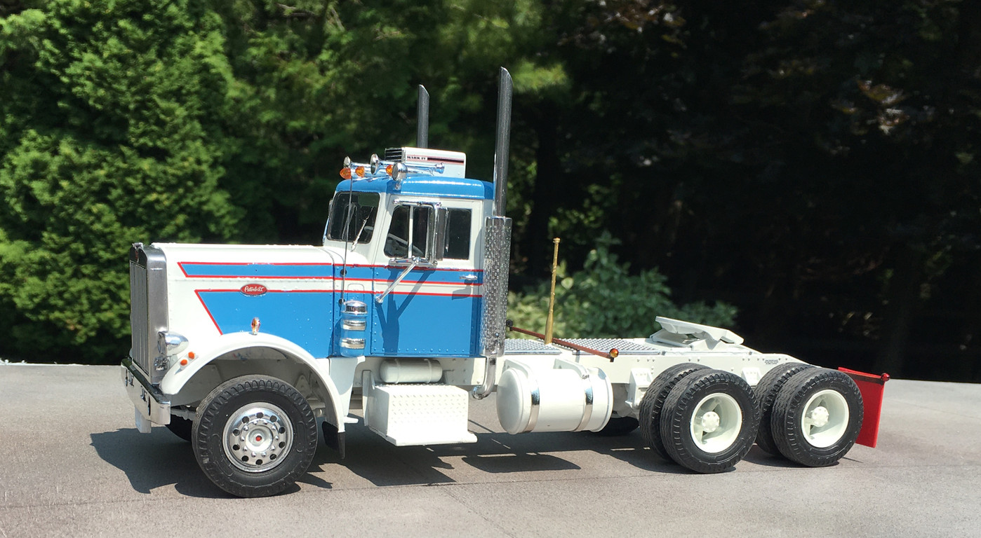 Photo: White and blue 359 left view 7 31 24 | Brochure Build from 1970 ...