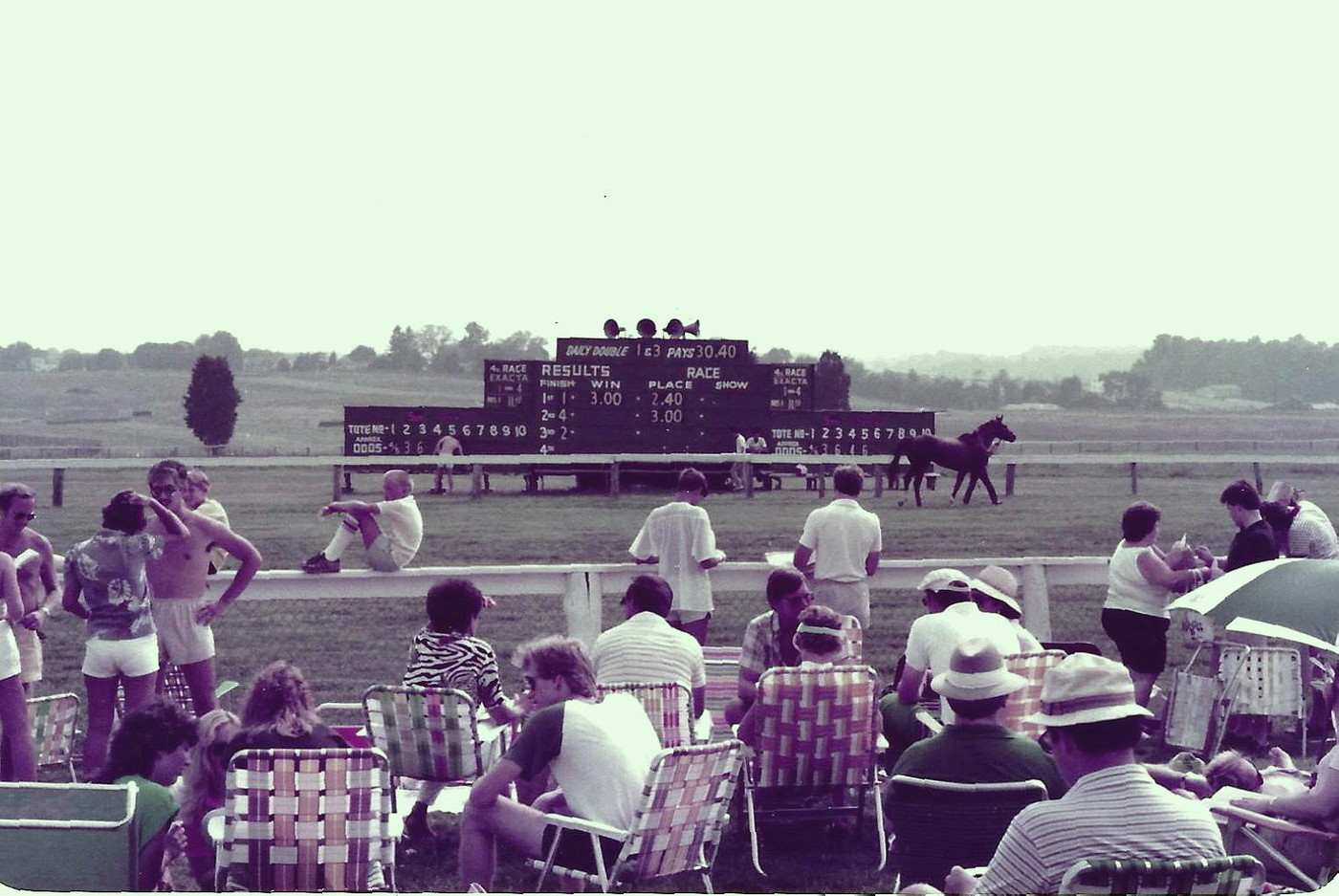 Photo: Photo Captures a View of the Tote Board at the Fair Hill Races ...