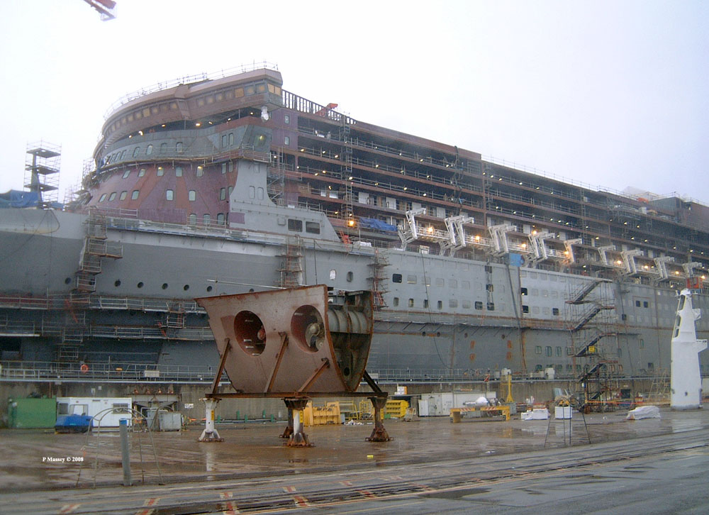 Photo: Queen Mary 2 under Construction | Queen Mary 2 Construction ...