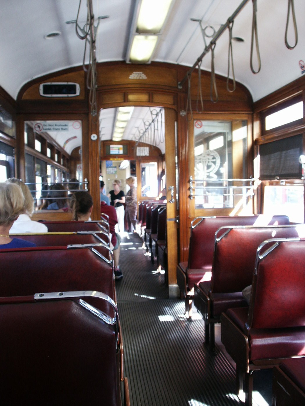 Photo: Interior of the 1929 Glenelg Tram | ADELAIDE TO DARWIN ON "THE ...