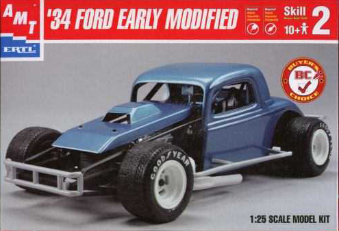Photo: 1934 Ford Early Modified | AMT Track Racers Box top only album ...