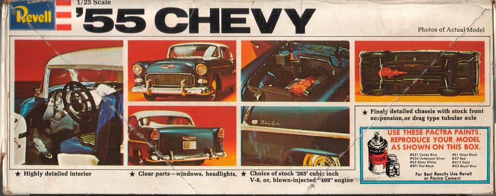 Photo: 55 CHEVY REVELL Box top side | REVELL '55 Chevy #H-1374-3800-A ...