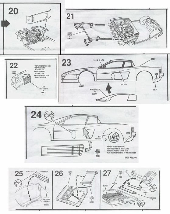 Photo: Sheet 6 | Monogram #2435-2910 Ferrari Testarossa 512TR ...