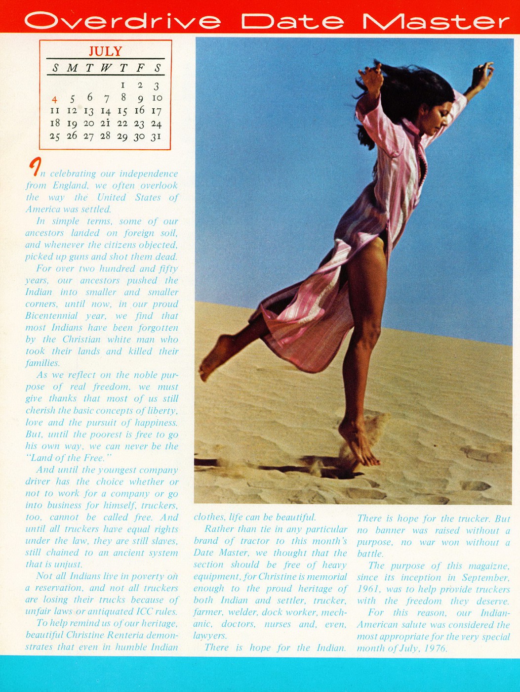 Photo: July 1976 Date Master 1 | 07 Overdrive Magazine July 1976 album ...