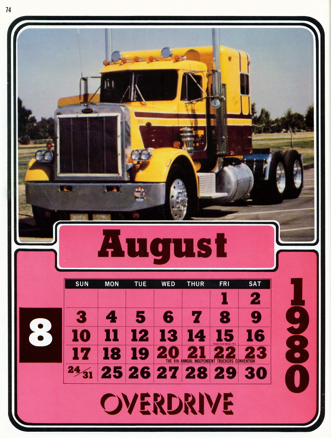 Photo: January 1980 Calendar 8 | 01 Overdrive Magazine January 1980 ...