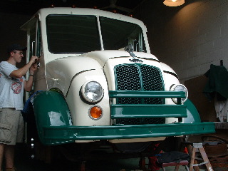 Photo: Divco Bedford Farms restoring 1952 300C model af | Divco ...