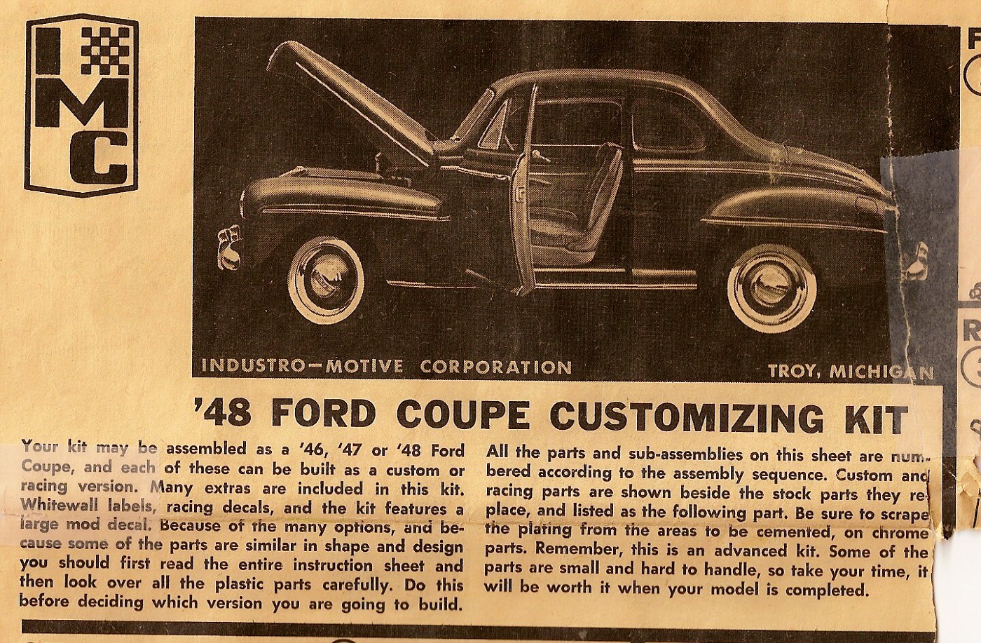 Photo: 0 (3) | IMC '48 Ford Coupe album | DRASTIC PLASTICS MODEL CAR ...