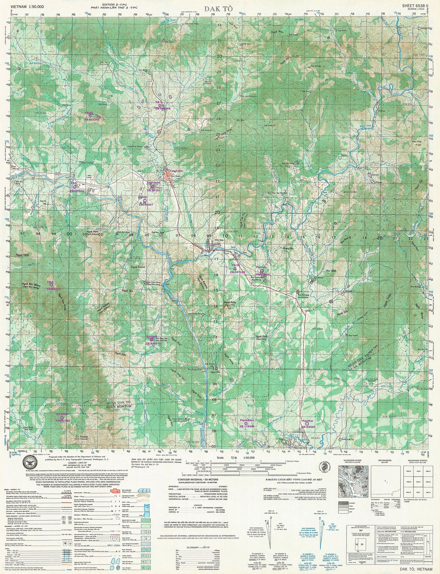 Photo: MAP 6538-2-DAK TO Vietnam | #1 - Maps of Vietnam album | E. RAY ...