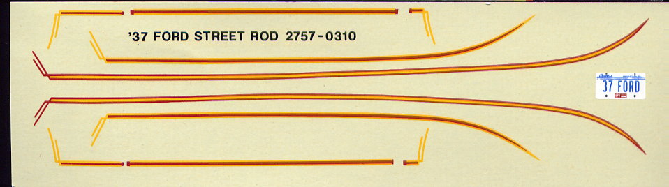 Photo: 1937 Ford Street Rod Decals | MONOGRAM '37 Ford Street Rod #2757 ...